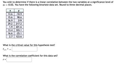 Solved You wish to determine if there is a linear | Chegg.com