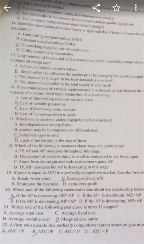14 Select The Assumption Of Ordinal Theory Studyx