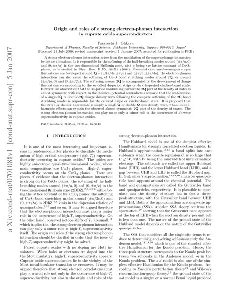 Pdf Origin And Roles Of A Strong Electron Phonon Interaction In