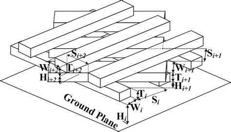 The Geometries Of Two M Layer Three Dimensional Interconnects Download Scientific Diagram