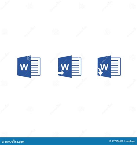 microsoft word blue symbol sign word application cartoon vector