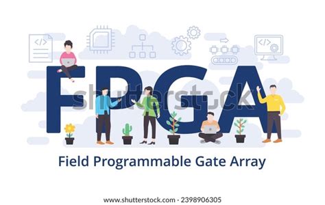 Fpga Field Programmable Gate Array Concept Stock Vector Royalty Free Shutterstock