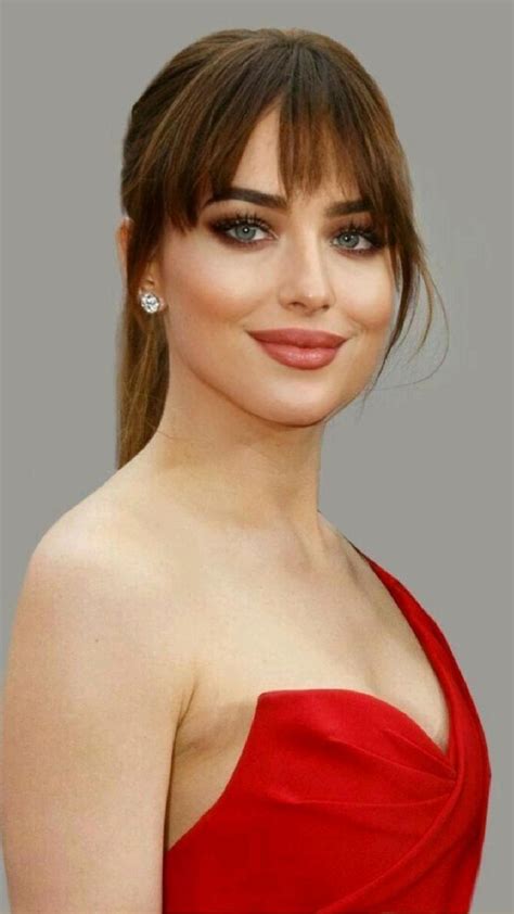 Gorgeous Dakota Johnson In Red Dress