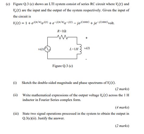 solved c figure q 3 c shows an lti system consist of