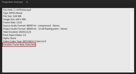faq how to work with variable frame rate vfr me adobe product
