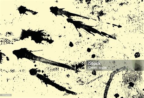 디자인 사용을 위한 추상적인 벡터 배경입니다 중국 잉크 마크 검정색 브러시 스트로크 자유형 그리기 벡터 일러스트입니다 튀는 잉크