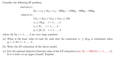 Consider The Following Ip Problem Maximize 3 21