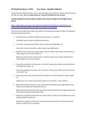 APStyleQuiz Docx AP Stylebook Quiz J Your Name Daniella DeNicola Correct The