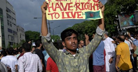 Hundreds protest in Dhaka over violence against Hindus in Bangladesh ...