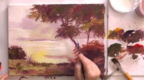 Рисуем акриловыми красками Новое утро Youtube