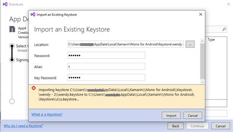 Android Import Xamarin Keystore System Aggregateexception Stack Overflow