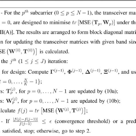 Algorithm Linear Transceiver Design Download Scientific Diagram