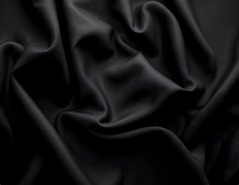 Elegant Black Silk Fabric Texture With Soft Draping And Subtle Lighting