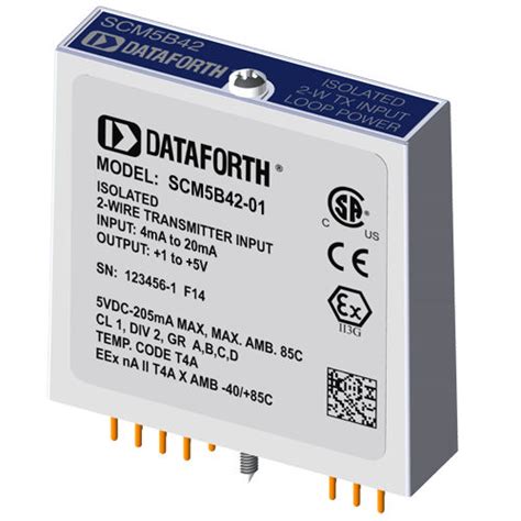 Current Input Module Scm5b42 01 Dataforth Corporation Transmitter