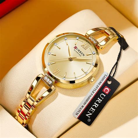 Curren Brand Retro Quartz Watch Classic Roman Scale Ladies Bracelet