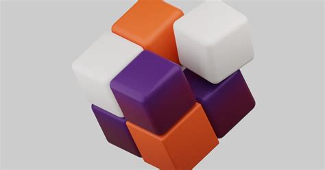 Interlocking Cube Puzzle 3d Incl Abstract And Colorful Envato