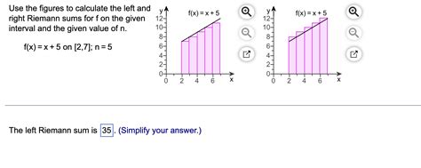 solved use the figures to calculate the left and right