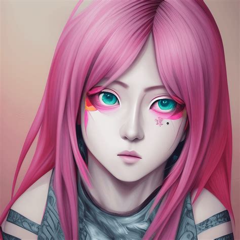 Haruno Sakura Pink Hair Green Eyes · Creative Fabrica