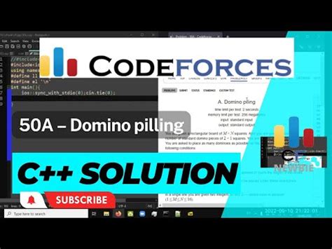 A C Solution To Codeforces 50A Domino Piling By CFNewbie YouTube