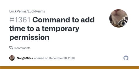 command to add time to a temporary permission · issue 1361 · luckperms