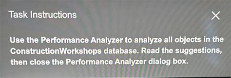 Solved Task Instructionsuse The Performance Analyzer To