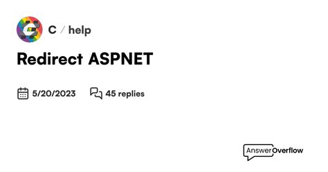 Redirect Aspnet C