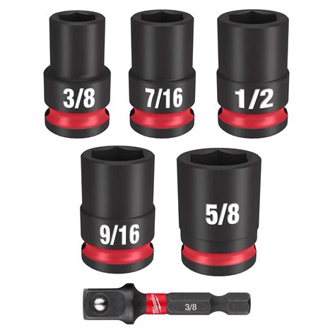Juego De Cubos Estándar Sae Con Boca De 3 8 Shockwave Impact Duty™ 6