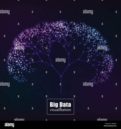 Big Data Visualization Glowing Tree Vector Stock Vector Image And Art