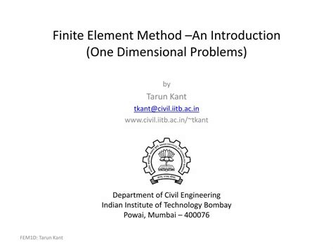 Pdf Finite Element Method An Introduction One · Pdf Filefinite