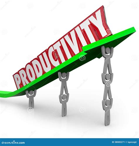 Productivity Efficient Teamwork Productive People Working Together Lifting Word Stock