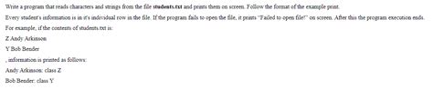 Solved Write A Program That Reads Characters And Strings