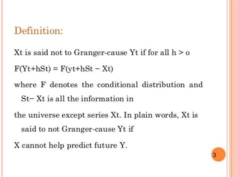 granger causality test
