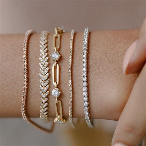 White Gold Diamond Tennis Bracelet Diamond Bracelet Design Bangles