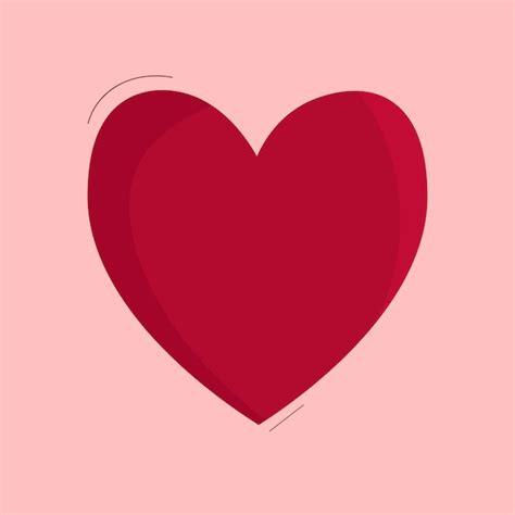 Premium Vector Illustration Of A Love Red Heart Pulsing On A Pink
