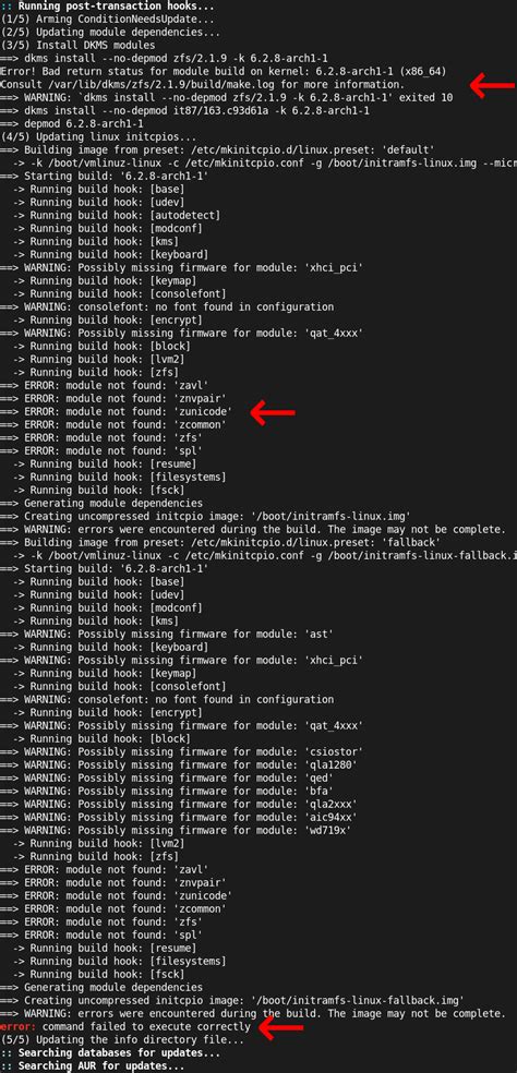 when root on zfs breaks on arch linux… minus blog