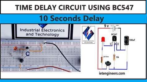 How To Make Time Delay Circuit With BC547 Transistor BC547 Projects