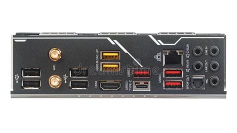 Back Panel Connectors Of The Computer Motherboard Stock Photo Image Of 1155 Part 21833390