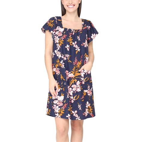 Nicole Miller Womens Flutter Sleeves Floral Print Depop