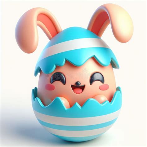 Cute Easter Bunny Easter Time Card Invitation Stock Illustration Illustration Of Isolated