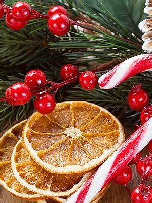 30 Pcs Artificial Red Berry Stems Christmas Holly Berry Branches