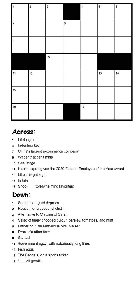Wahsington Post Mini Crossword Free Daily Crossword