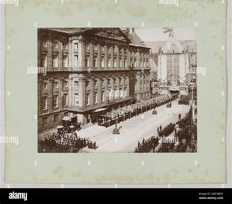 Wilhelmina On The Way Of The Palace On Dam Square To The Nieuwe Kerk
