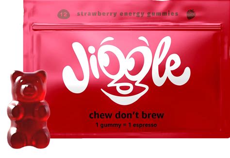 Jiggle With Caffeine Natural Stimulant Energy Boost Coffee Energy Gummy
