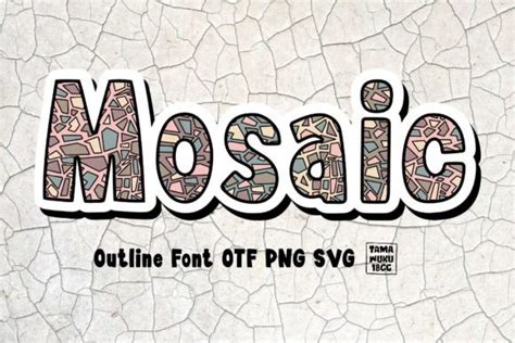 Mosaic Font By Tamawuku Creative Fabrica