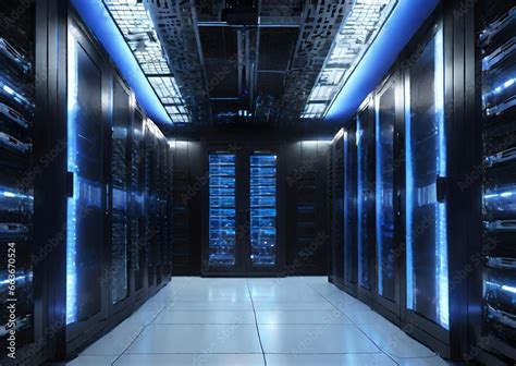 Inside The Digital World An In Depth Tour Of A High Tech Server Room Stock Photo Adobe Stock