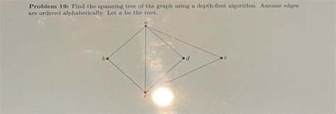 Solved Problem 19 Find The Spanning Tree Of The Graph Using