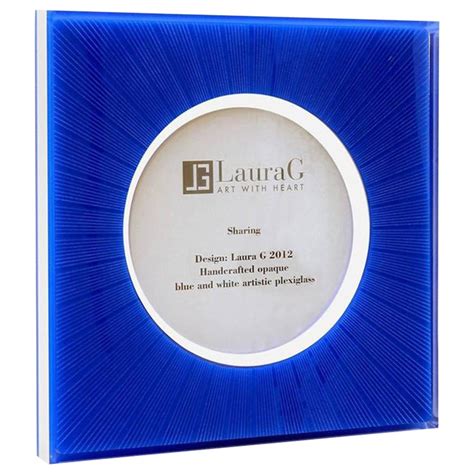 Italian Photo Frame In Blue Plexiglass Sharing Blue For Sale At 1stdibs