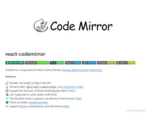 React学习二：在react项目使用codemirror Csdn博客