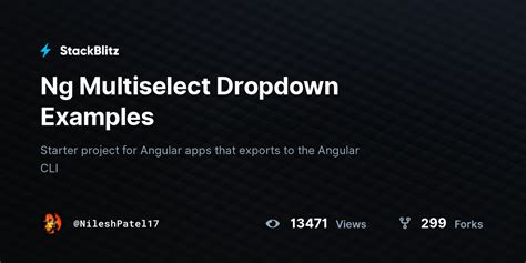 ng multiselect dropdown examples stackblitz