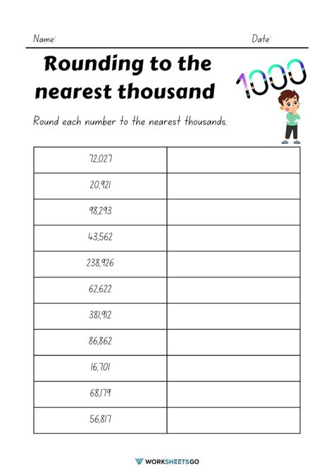 rounding to the nearest thousand worksheets worksheetsgo